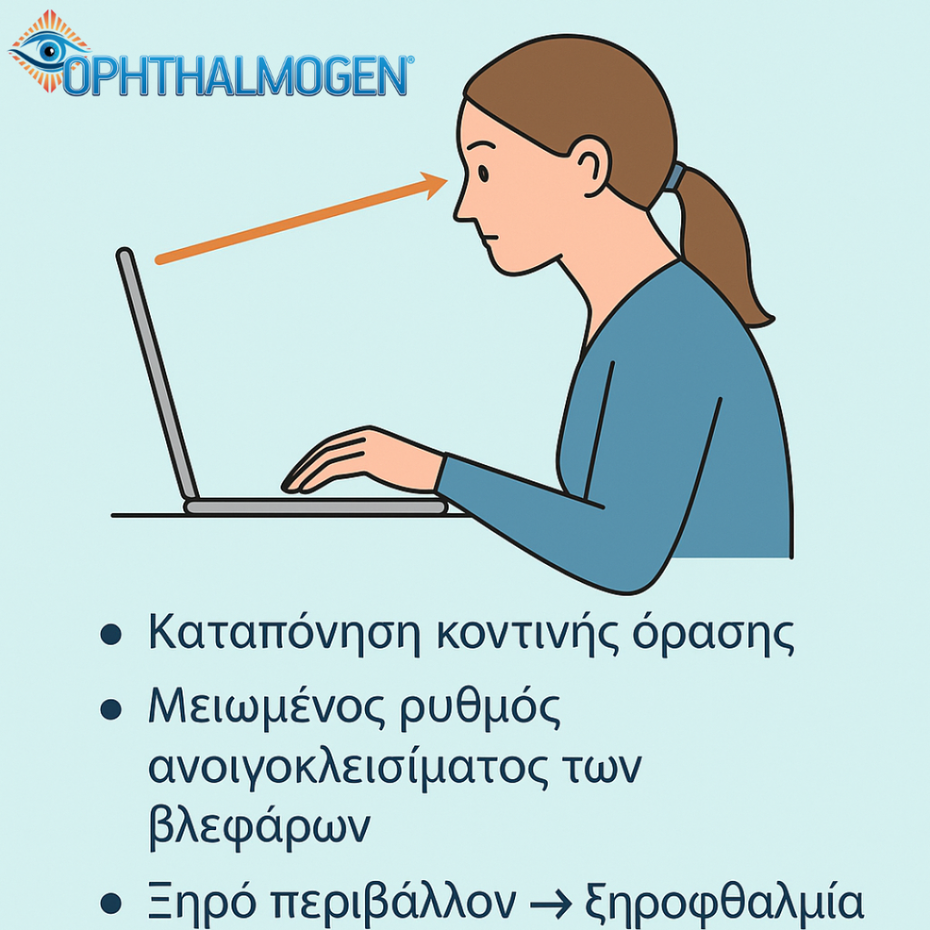Χαλάζιο & Οθόνες – Πώς το Digital Eye Strain Αυξάνει τον Κίνδυνο ...